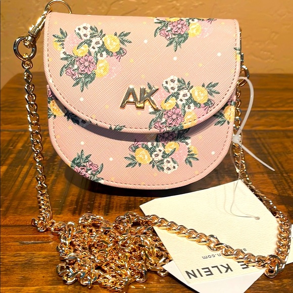 Anne Klein | Bags | Nwt Anne Klein Pink Floral Wallet Crossbody Bag ...
